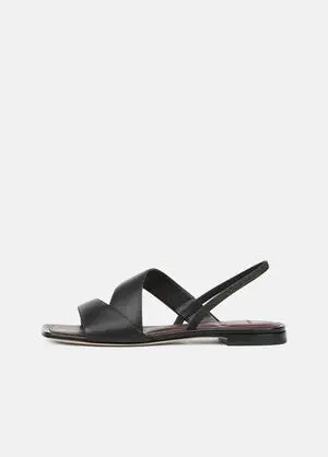 Vince Parker Leather Slingback Sandal - Black