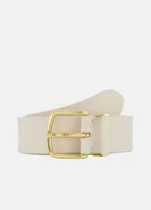 Vince Kaia 32mm Leather Belt - Milk