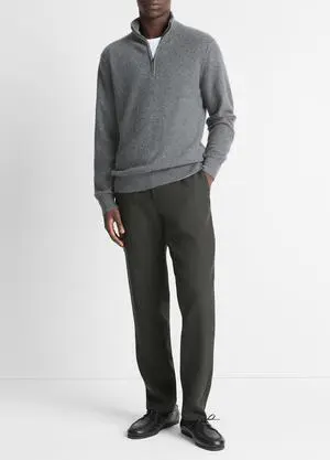 Vince Plush Cashmere Quarter-zip Sweater - Medium Heather Grey