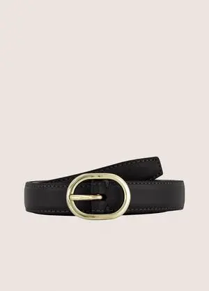 Vince Avery 20mm Leather Belt - Black