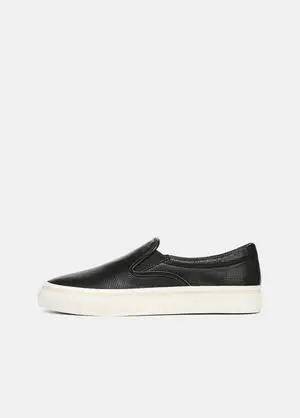 Vince Blair Perforated Leather Slip-on Sneakers - Black