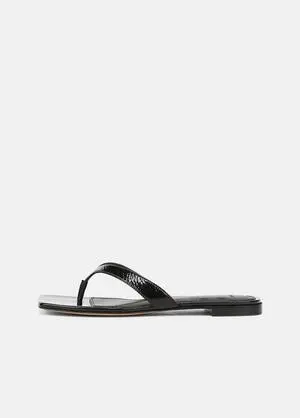 Vince San Juan Patent Leather Thong Sandals - Black
