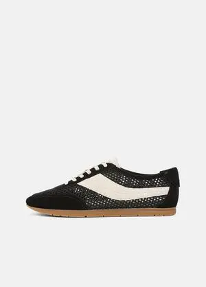 Vince Suede & Netting Slip-on Runner Sneaker - Black/moonlight