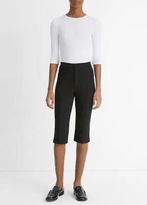Vince Elbow-sleeve Crew Neck T-shirt - Optic White