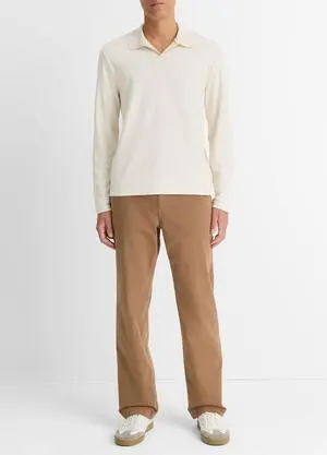 Vince Milano Pima Cotton-blend Johnny-collar Shirt - Bone
