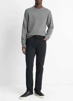Vince Dylan Slim 5-pocket Peached Stretch-cotton Pant - Black