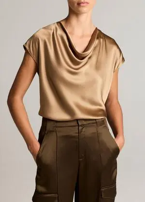 Vince Silk Cowl Neck Blouse - Carmello
