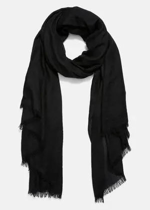 Vince Lightweight Cashmere Scarf - Black