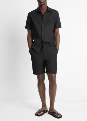 Vince Hemp Drawstring Shorts - Black