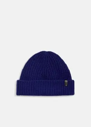 Vince Cashmere Shaker-stitch Beanie - Sapphire