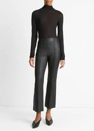 Vince Stretch-leather Crop Flare Pants