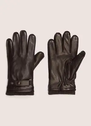 Vince Vince Leather Gloves With Cashmere Lining Midland