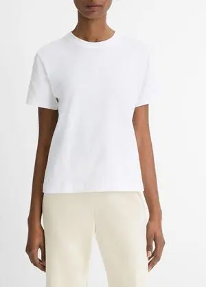 Vince Pima Cotton Crew Neck T-shirt - Optic White