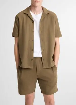 Vince Cotton Bouclé Cabana Shirt - Kalamata