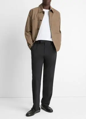 Vince Louie Relaxed Pleated Trouser - Black
