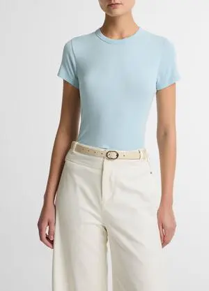 Vince Pima Cotton-blend Shrunken T-shirt - Clearwater