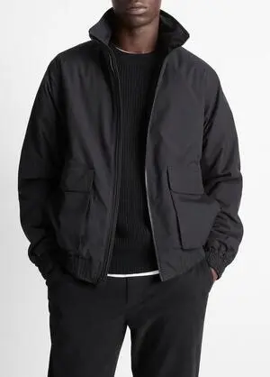 Vince Italian Cotton Ripstop Bomber Jacket
