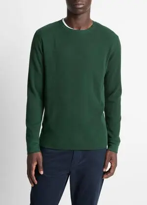 Vince Pima Cotton-blend Thermal Long-sleeve T-shirt - Maze