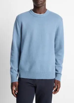 Vince Wool-cashmere Crew Neck Sweater - Parlor Blue