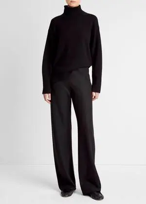Vince Italian Wool-blend High-waist Wide-leg Pants