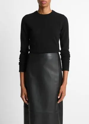 Vince Cashmere Crew Neck Sweater - Black