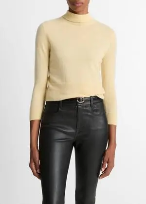 Vince Cashmere-silk Mock Neck 3/4 Sleeve Sweater - Palazzo