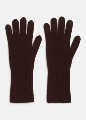 Vince Plush Cashmere Gloves With Forefinger And Thumb Slits - Fig