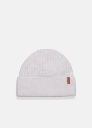 Vince Plush Cashmere Ribbed Beanie - Grey