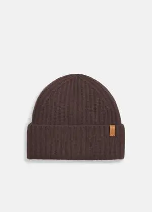 Vince Plush Cashmere Ribbed Beanie - Truffle