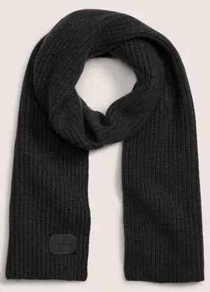 Vince Cashmere Shaker-stitch Scarf - Black