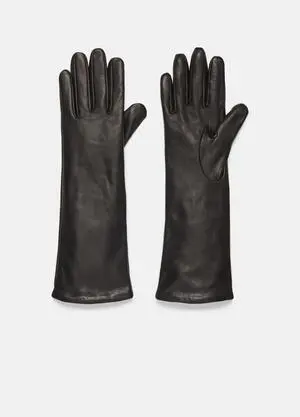 Vince Cashmere-lined Leather Gloves - Black