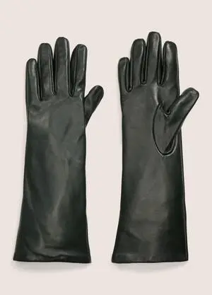 Vince Cashmere-lined Leather Gloves - Deep Forest