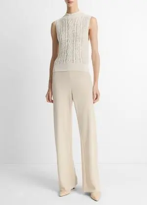 Vince Colette High-rise Crepe Bias Pant - Shell