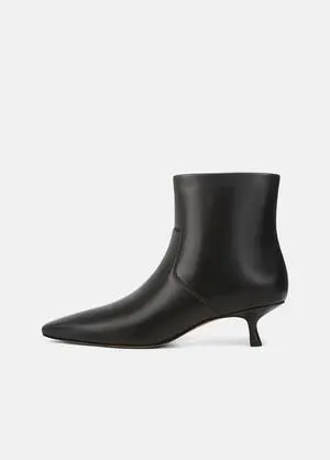Vince Simone Leather Ankle Boot - Black