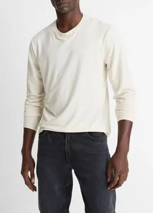 Vince Triblend Jersey Long-sleeve T-shirt - Bone