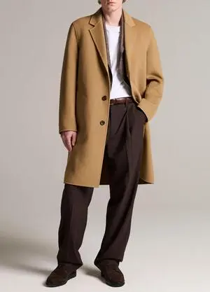 Vince Splittable Wool-cashmere Single-breasted Topcoat - Camel