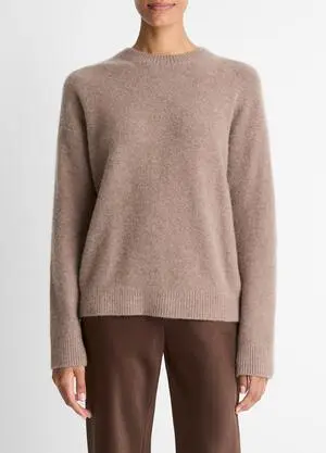 Vince Plush Cashmere Crew Neck Sweater - Heather Doe