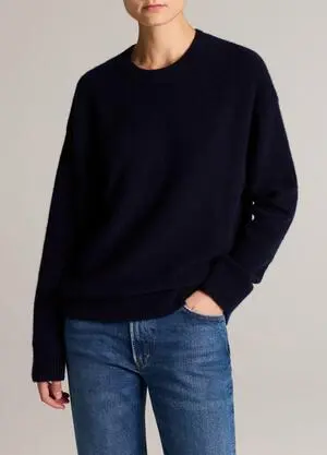 Vince Plush Cashmere Crew Neck Sweater - Midnight