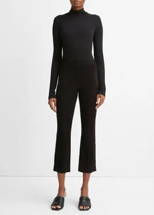 Vince Stretch-suede Cropped Flare Leggings