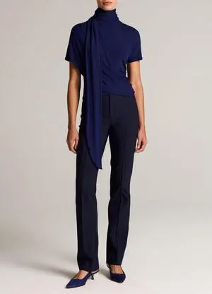 Vince Cotton-blend Slim Cigarette Pant - Midnight