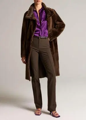 Vince Cotton-blend Slim Cigarette Pant - Volcan