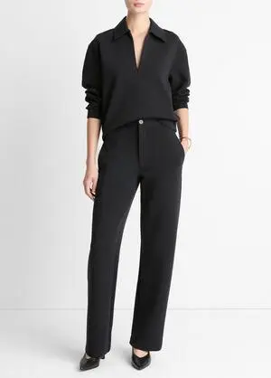 Vince Cotton Blend Straight Leg Trousers