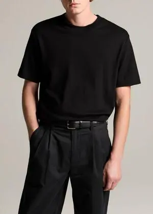 Vince Peached Cotton Jersey T-shirt - Black