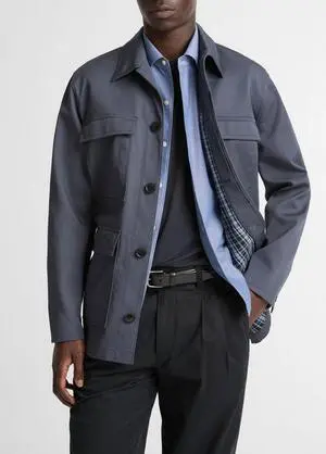 Vince Brushed Cotton Twill Chore Coat
