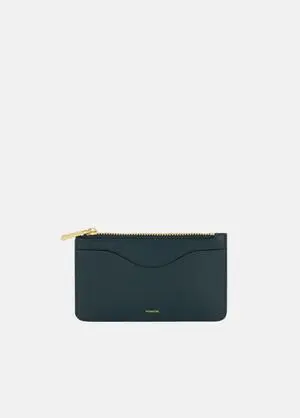 Vince Leather Zip-top Card Case - Herba