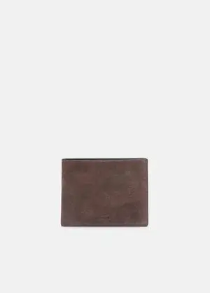 Vince Suede Bifold Wallet - Chocolate