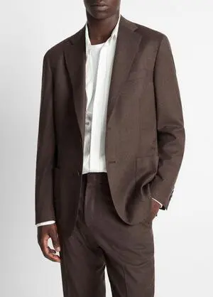 Vince Wool-silk Relaxed Sport Coat - Brown
