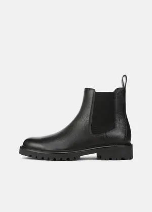 Vince Dave Chelsea Boot With Lug Sole - Black