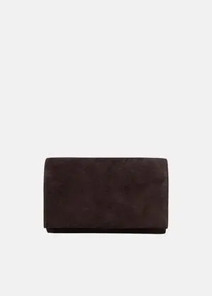 Vince Leather Crossbody Wallet - Cacao