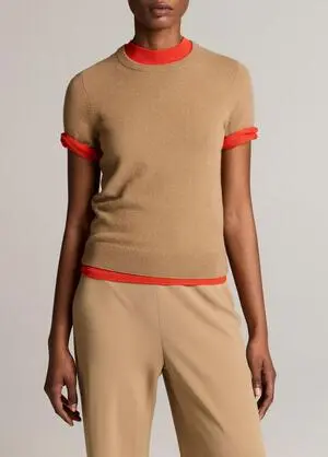 Vince Wool & Cashmere Blend Short-sleeve Sweater - Carmello